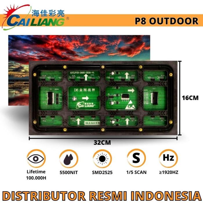 Jual MODUL LED VIDEOTRON CAILIANG P1.8 P2.5 P3 P4 P5 INDOOR P8 P10 OUTDOOR - P8 Outdoor ...