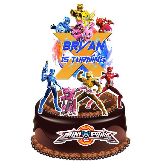 Jual Topper Cake Tusukan Hiasan Kue Ulang Tahun - Miniforce X - Nama ...