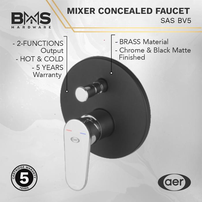 Jual AER Kran Tanam Shower Tembok 2 Fungsi Panas Dingin Kran Air SAS BV5 - Jakarta Barat - BMS ...