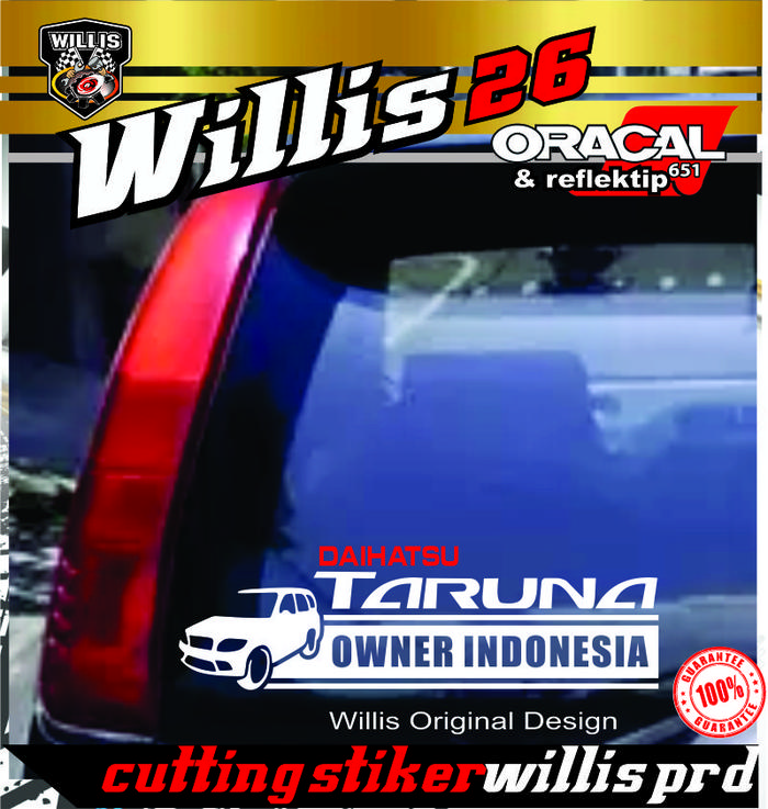 Jual sticker taruna stiker mobil daihatsu taruna owner indonesia - Kab ...