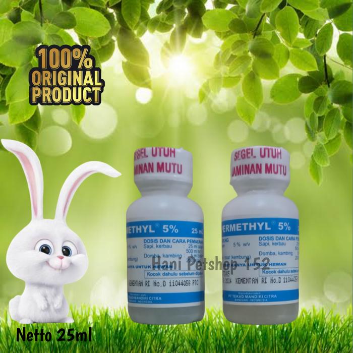 Jual PERMETHYL 5% 25Ml Obat kembung hewan kelinci, Sapi, Kucing dll ...