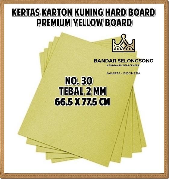 Jual Kertas Karton Kuning Premium 2mm / Yellow Board Hard Cover No.30 ...
