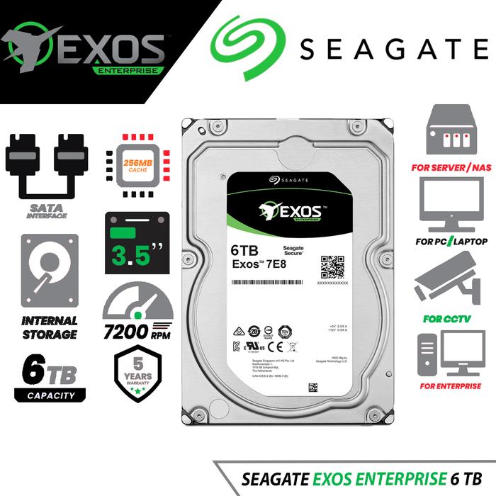 Promo Seagate Exos 6TB / Enterprise Hardisk / Server HDD / Garansi 5 ...