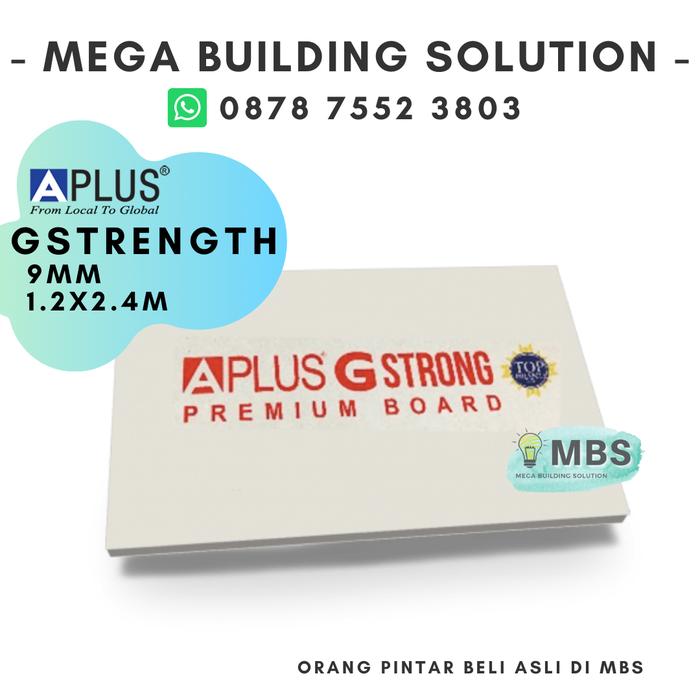 Jual Gypsum Aplus G-Strength 9mmx1200x2400 / Papan Gipsum Partisi ...
