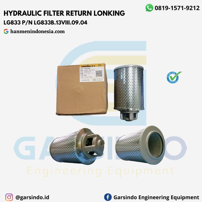 Jual HYDRAULIC RETURN FILTER LONKING LG833N P/N LG833B.13VIII.09.04 ...