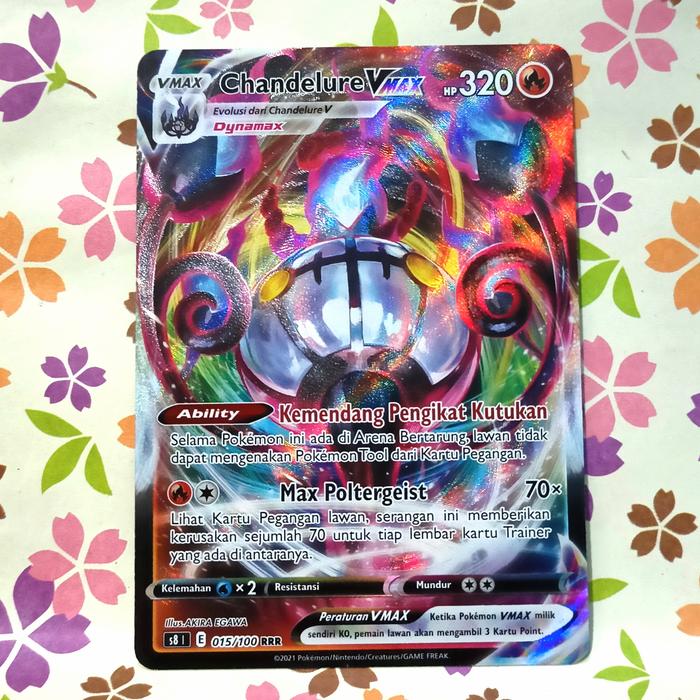 Jual chandelure vmax v max RRR s8 | 015/100 pokemon tcg indonesia ...