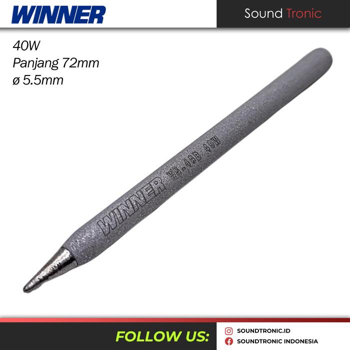 Jual WINNER Mata Solder Tip 40w 60w Model Selongsong Lurus Lancip Seri ...