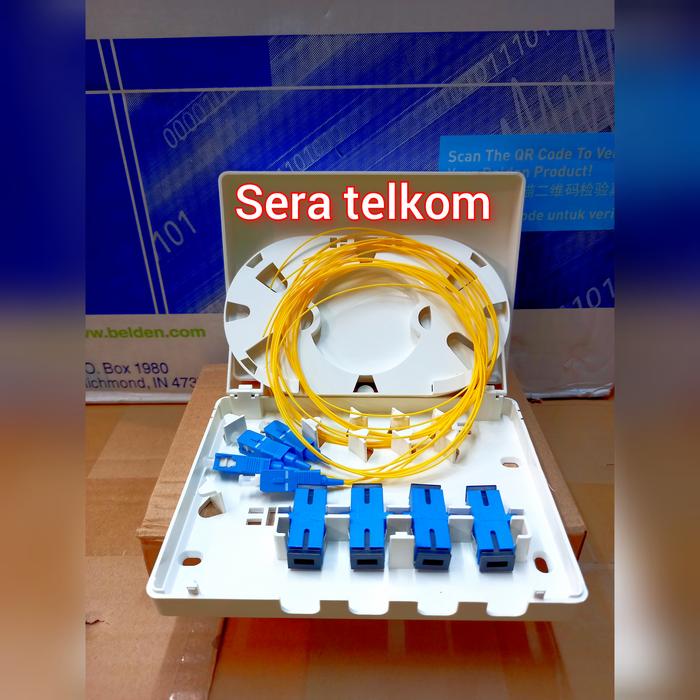 Jual roset fiber optic 4 core sc/upc fulset /otb wall 4 core - Jakarta ...