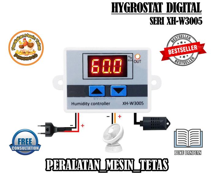 Jual Digital Humidistat / Hygrostat, Humidity Controller, XH-W3005 ...