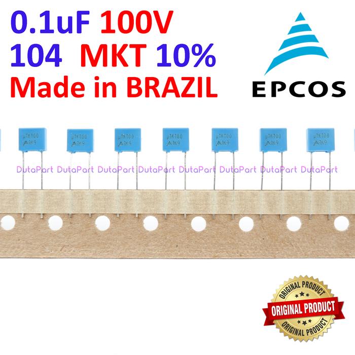 Jual 100V 0.1uF 100nF 104 ORIGINAL EPCOS BRAZIL MKT MKM Kapasitor Capacitor - Kota Tebing Tinggi ...
