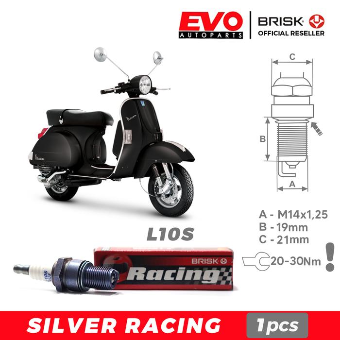 Jual Busi Motor Vespa 2 Tak Brisk Silver L10S - Jakarta Utara - EVO ...