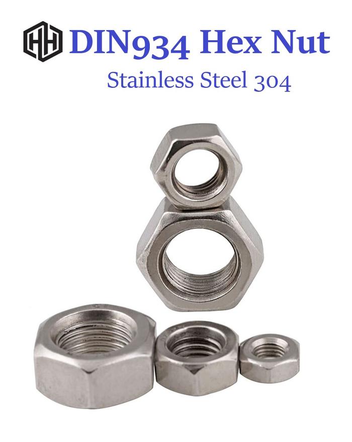 Jual Mur M6 DIN934 Hex Nut Stainless Steel 304 - Kota Depok - HiraHana ...