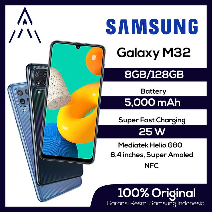 Samsung M32 8/128 Garansi Resmi SEIN Murah - Hitam - Rp2.999.000