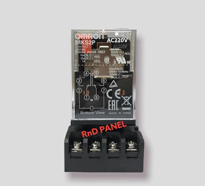Jual RELAY OMRON ORI MKS2P 220 VAC / MKS2P 24 VDC 8 PIN BULAT - Jakarta Barat - RnD PANEL ...