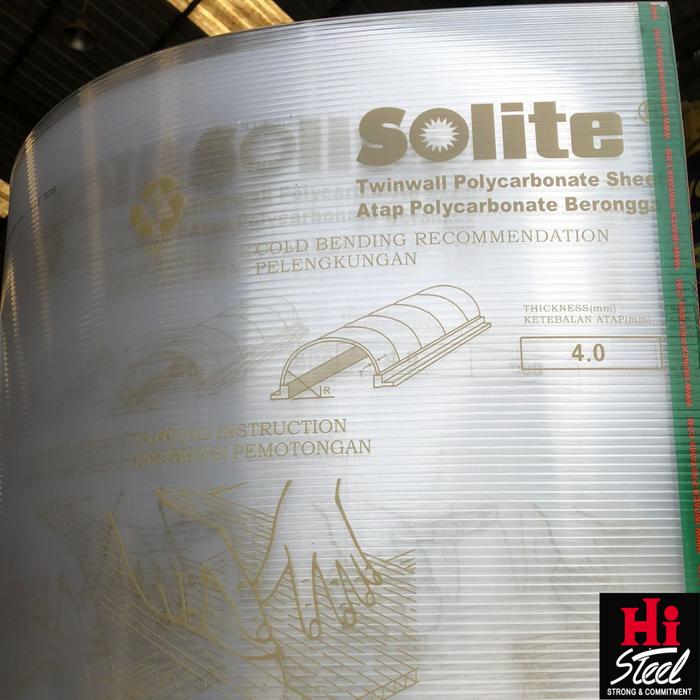 Jual Atap Polycarbonat Solite 2,1 m x 11,8 m x 4mm - Clear - Kota ...