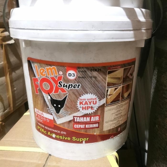 Jual Lem fox putih d3 waterproof 10kg lem tahan air lem HPL sheet pvc ...