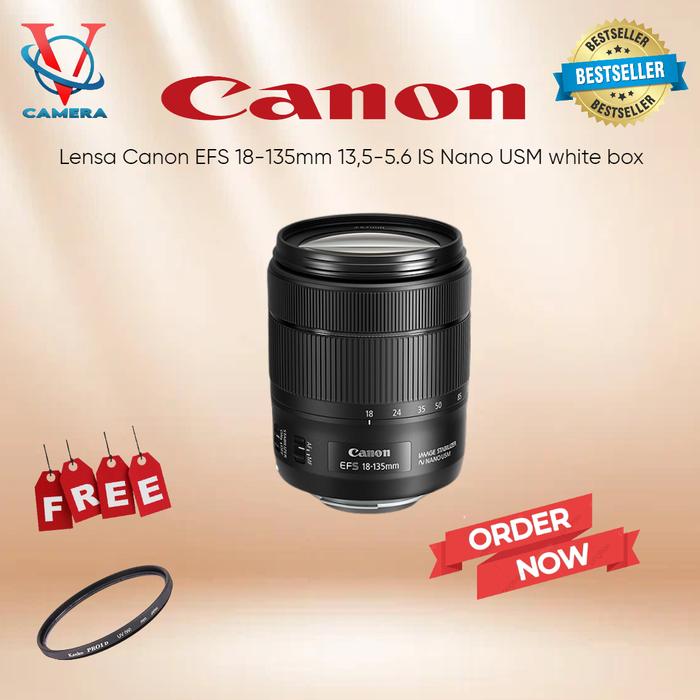 Jual Lensa Canon EFS 18-135mm/18 135 mm 1:3,5-5.6 IS Nano USM white box ...