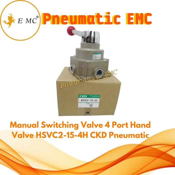 Jual Manual Switching Valve 4 Port Hand Valve HSVC2-15-4H CKD Pneumatic ...