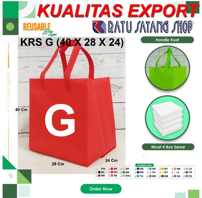 Jual TAS SPUNBOND POLOS BOX MODEL KRS G (40 X 28 X 24) KUALITAS EXPORT ...