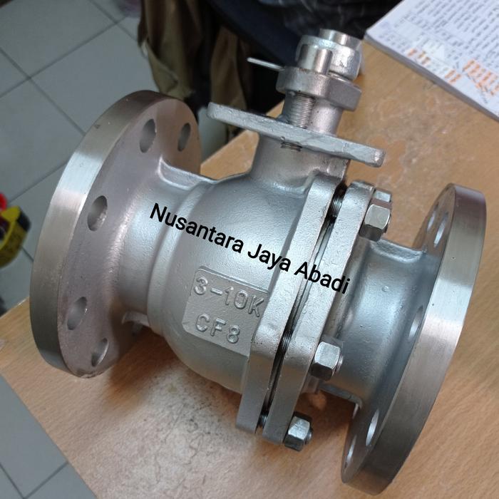 Jual Ball Valve JIS 10K Stainless 304 3 " inchi Flange Stainless CF8 DN 80 - Jakarta Barat ...