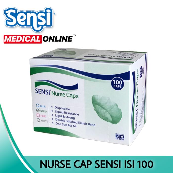 Jual NURSE CAP SENSI TOPI SUSTER PENUTUP KEPALA SENSI HAIR CAP HAIR NET ...