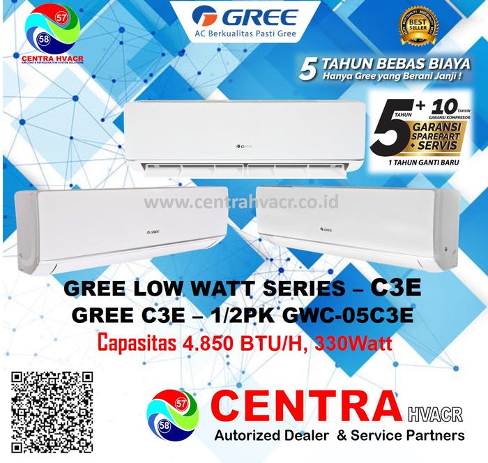 Jual AC SPLIT GREE LOW WATT 1/2 PK MODEL GWC-05-C3E - Jakarta Timur ...