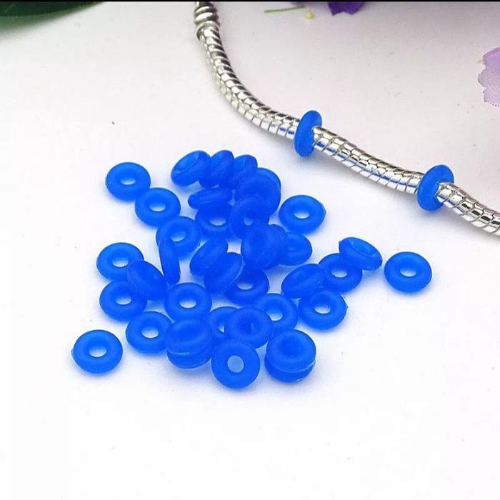 Jual Spacer Karet Pembatas Gelang Tali Pandora Rubber Donat Stopper ...