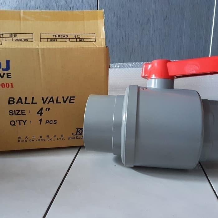 Jual Ball Valve 4" inch Stop kran 4" Ballvalve Stop Kran 4 dim PVC KDJ ...