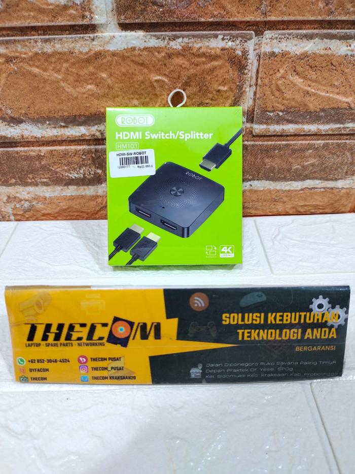 Jual ROBOT HDMI Splitter Switch HM103 2 Port & 2 Arah 4k GARANSI 1 ...