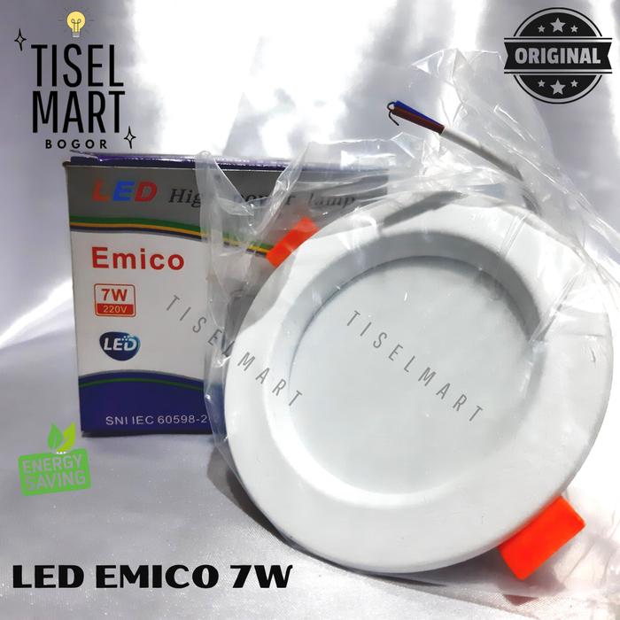 Jual Downlight LED EMICO 7W 1 Warna Led Panel Lampu Plafon PUTIH - Kota ...