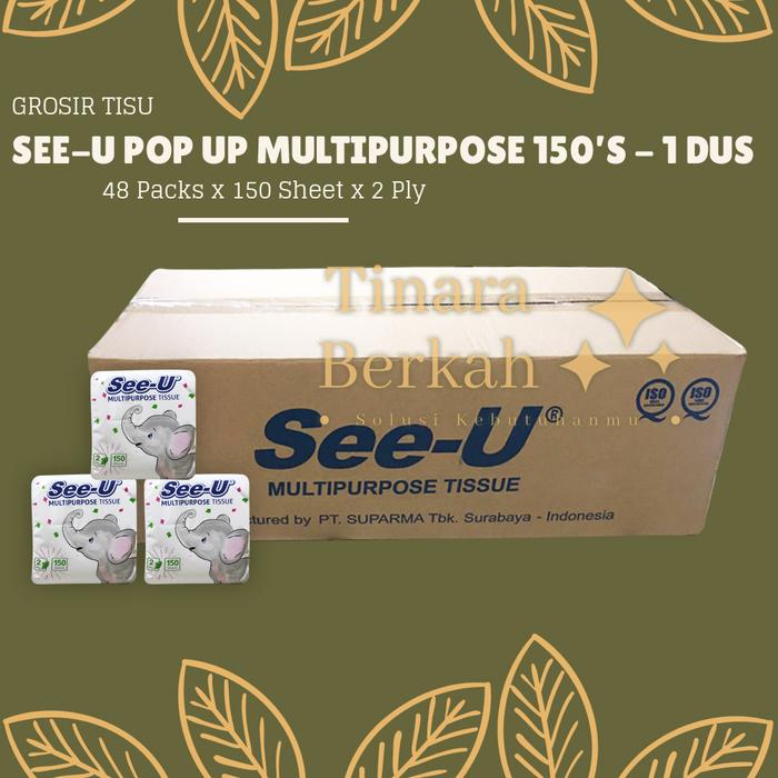Jual Tissue SEE-U Multipurpose Pop Up Gajah 150 Sheet 1 DUS KARTON 48 Pack - Kota Tangerang ...