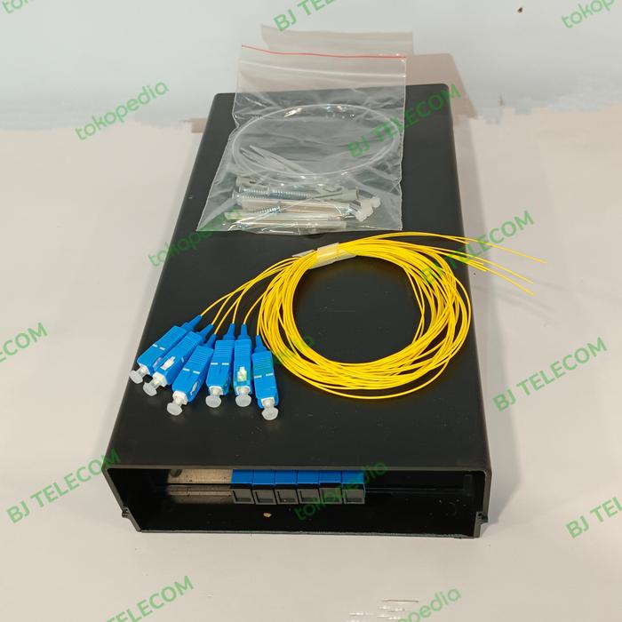 Jual ODF mini 6 core / Otb wall 6 core SC / roset FO 6 core lengkap ...