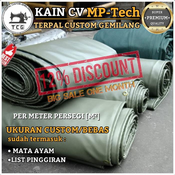 Jual Terpal kain Cv Tentara Mp-tech Premium - Hitam,Amy Mp, 1meter ...