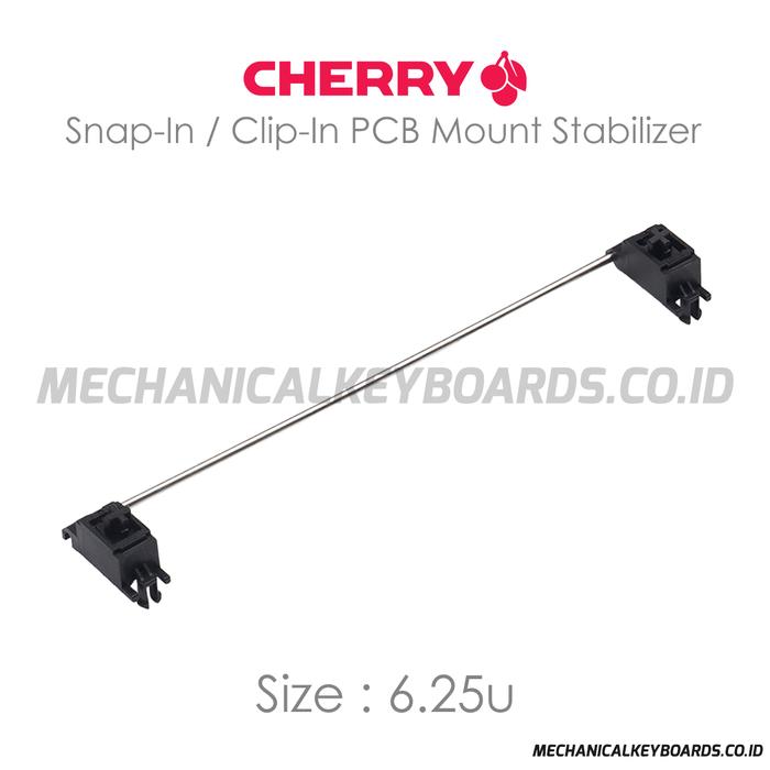 Jual Genuine Cherry Snap-In / Clip-In PCB Mount Keyboard Stabilizer - 6 ...