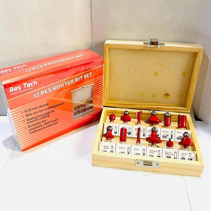 Jual Router Bit / Mata Profil Kayu Set 12 Pcs - Jakarta Utara ...