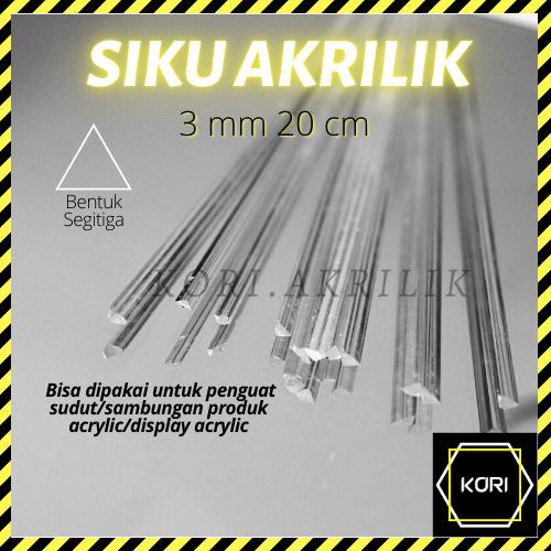 Jual Siku Akrilik 3 mm Segitiga / Siku Acrylic 20 cm Siku Penguat ...