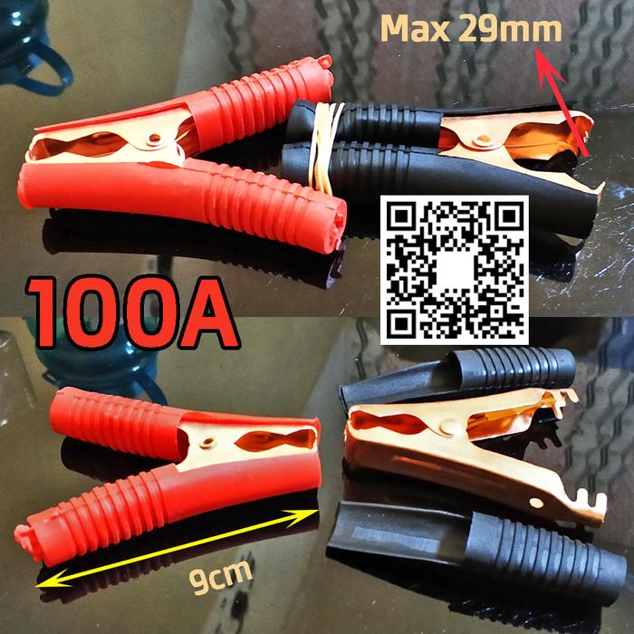 Jual Klem Aki Capit Buaya High Ampere Alligator Clamp Karet Merah Hitam ...