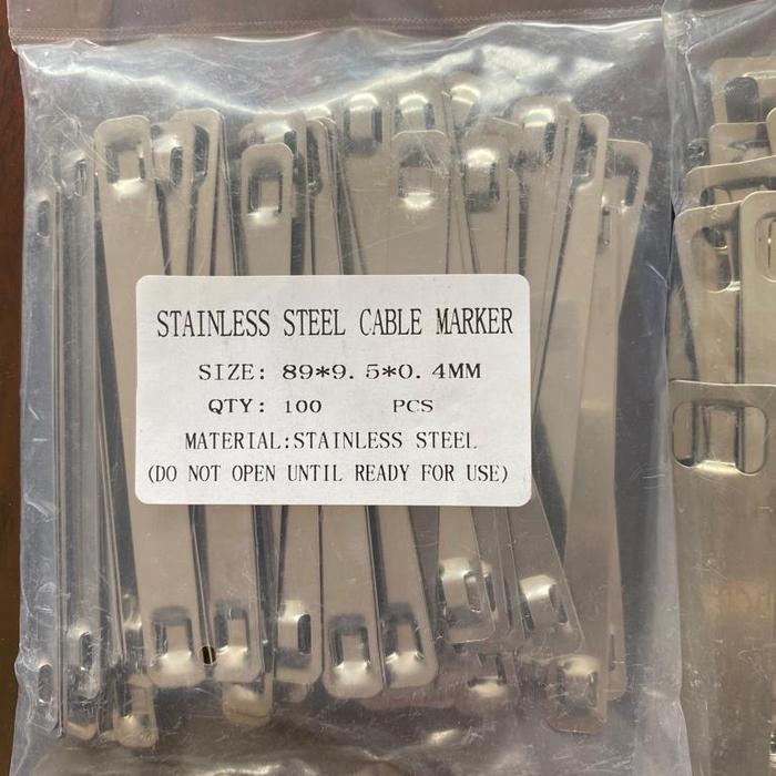 Jual Kabel Cable Marker Plate Tag Name Stainless Steel 89 x 9.5 mm ...