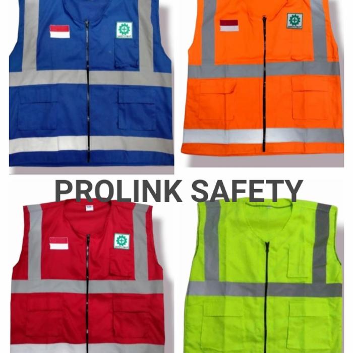 Jual ROMPI SAFETY 4 WARNA KAIN DRILL BERLOGO - Orange, XL - Kab ...