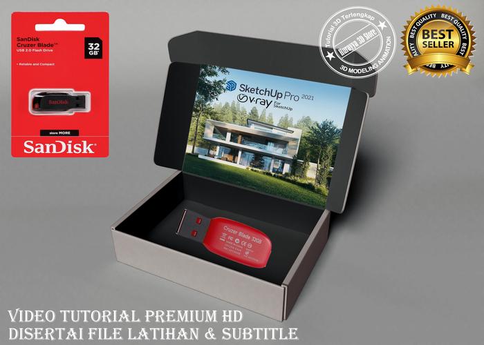 Jual Flashdisk Video Tutorial Mastering SketchUp 2021 VRay 5 Sub. Indonesia - plus software ...