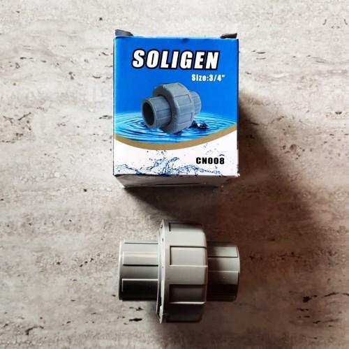 Jual Watermur PVC Soligen 3/4" Water Mur Pompa Union Fitting 3/4 Inch ...