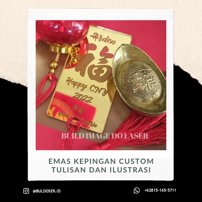 Jual EMAS BATANG KEPINGAN ACRYLIC AKRILIK CUSTOM | BULDOSER LASER CUT ...