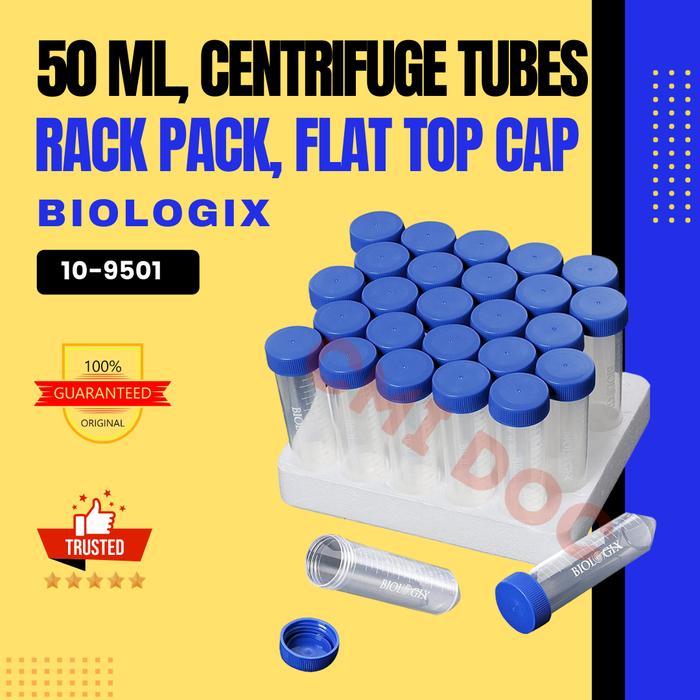 Jual Centrifuge Tubes, 50ml, Rack Pack, Flat Cap, Rack, 25 pcs, 20 pack/box - Kab. Bogor ...
