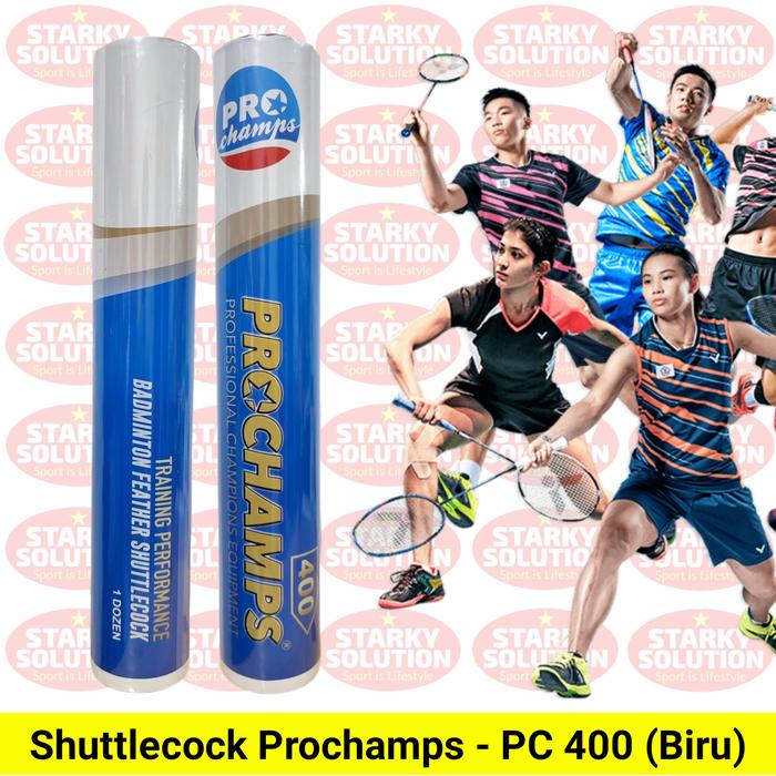 Jual Shuttlecock PROCHAMP 400 BIRU Kok Bulutangkis PROCHAMPS PC 400 ...