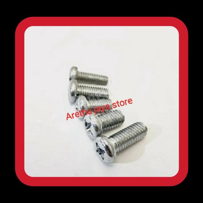 Jual baut mur Jp M8 x 25mm kepala obeng pan head galvanis / baut + mur ...