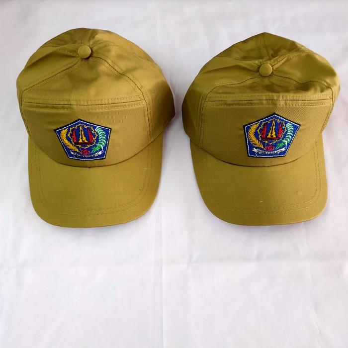 Jual Topi PNS Warna Khaki Logo Denpasar |Topi Bed Logo Denpasar PNS ...