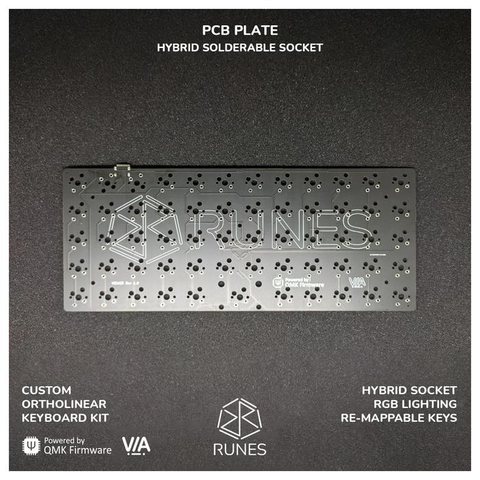 Jual Runes Vaengr Solderable Hybrid PCB - Custom Ortholinear Keyboard ...