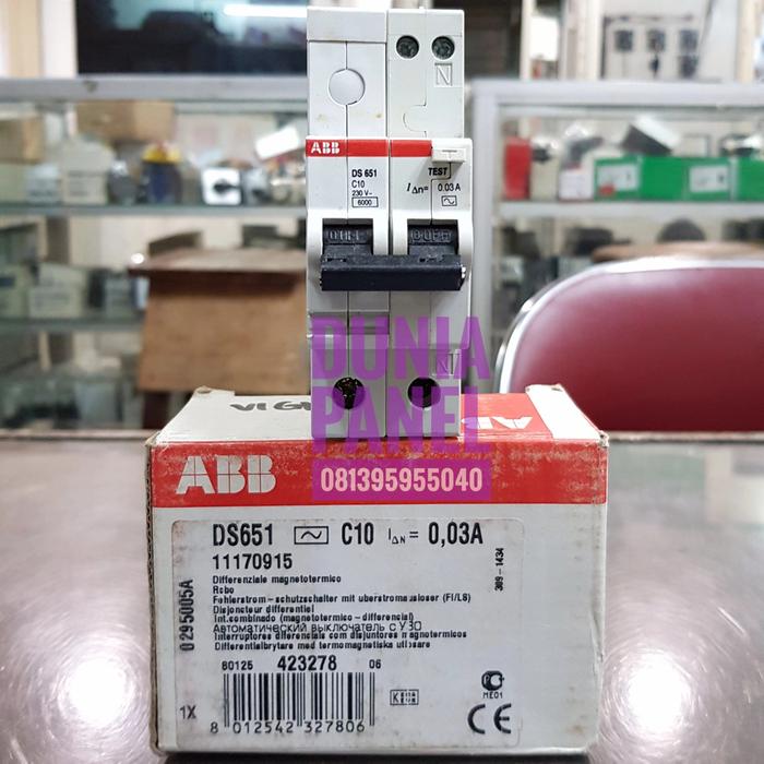 Jual RCBO ABB 2P 10A 30MA RCBO DS651 2P 10A 6KA 0,03MA STOK LAMA RCBO SALE - Jakarta Pusat ...