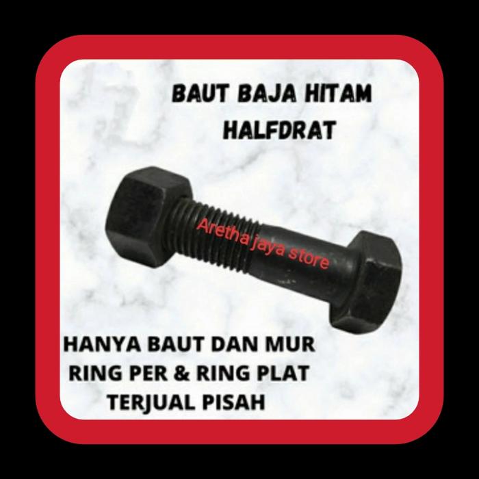 Jual M14 x 1.50 x 75 baut mur baja 8.8 DRAT HALUS HITAM HTB / BM BAJA MURAH - Jakarta Pusat ...