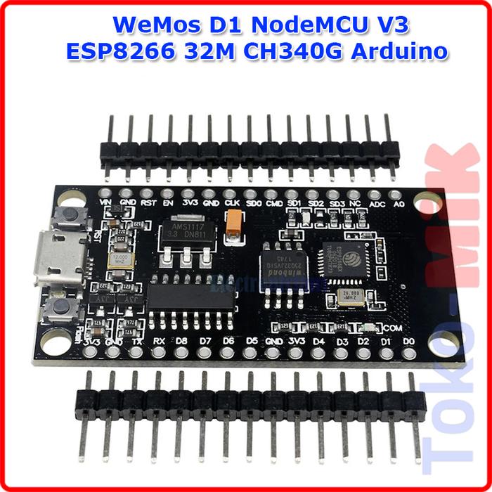 Jual NodeMCU V3 ESP8266 ESP-12 Arduino Node MCU ESP12 CH340 IOT ...